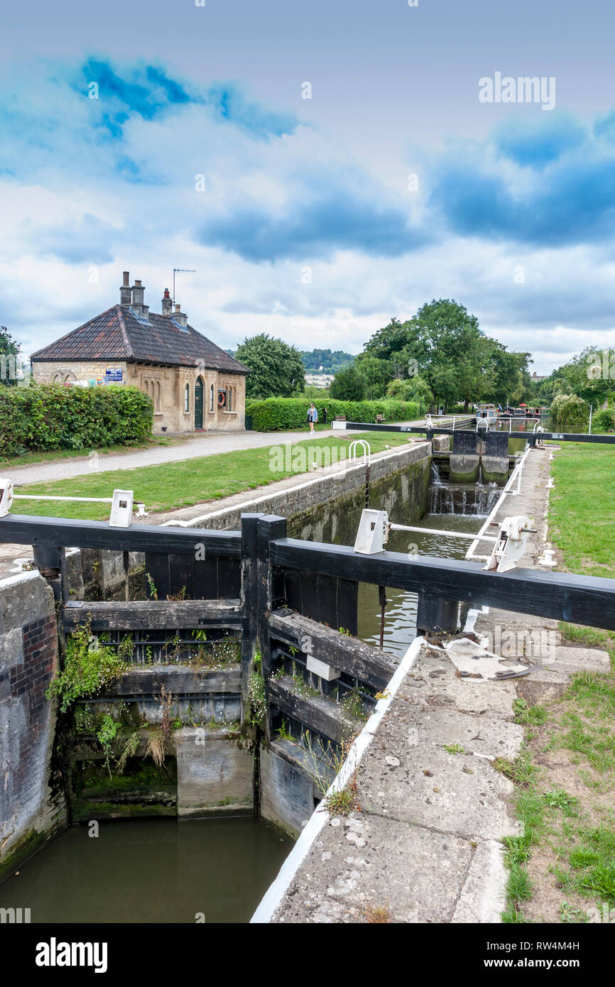 Kennet And Avon Canal Bath Locks Stock Photos & Kennet And Avon Canal ...