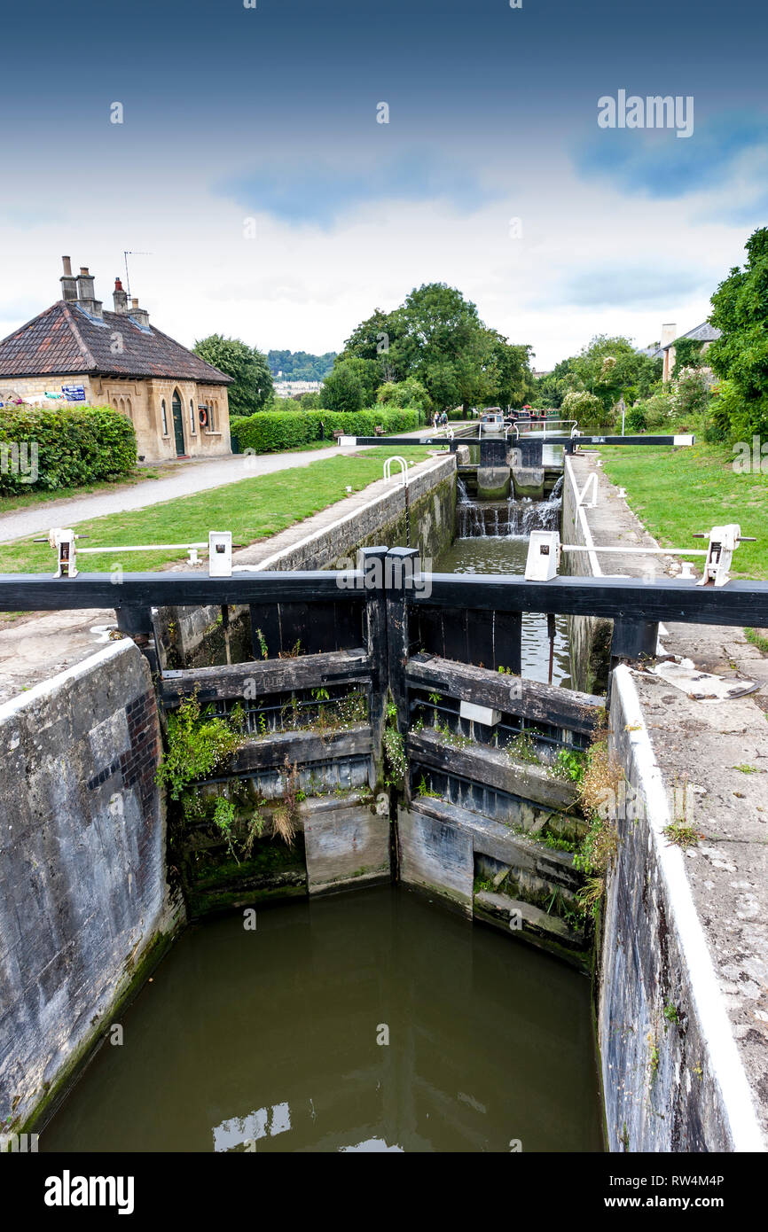 Kennet And Avon Canal Bath Locks Stock Photos & Kennet And Avon Canal ...