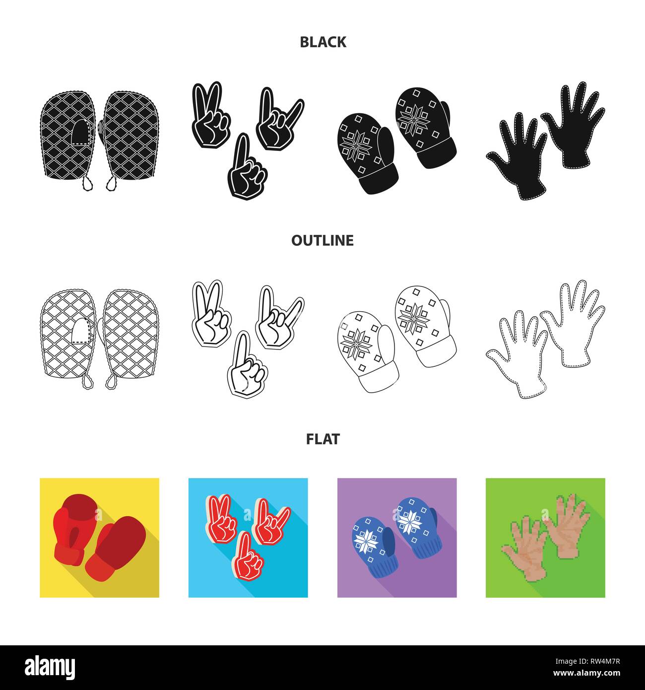 Vector illustration of silhouette and safety sign. Set of silhouette ...
