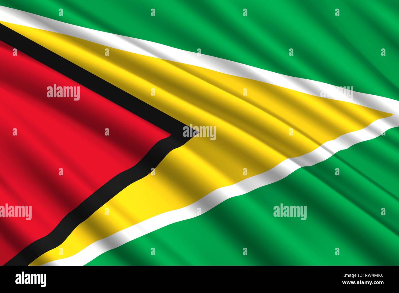waving flag of Guyana. Vector illustration Stock Vector Image & Art - Alamy