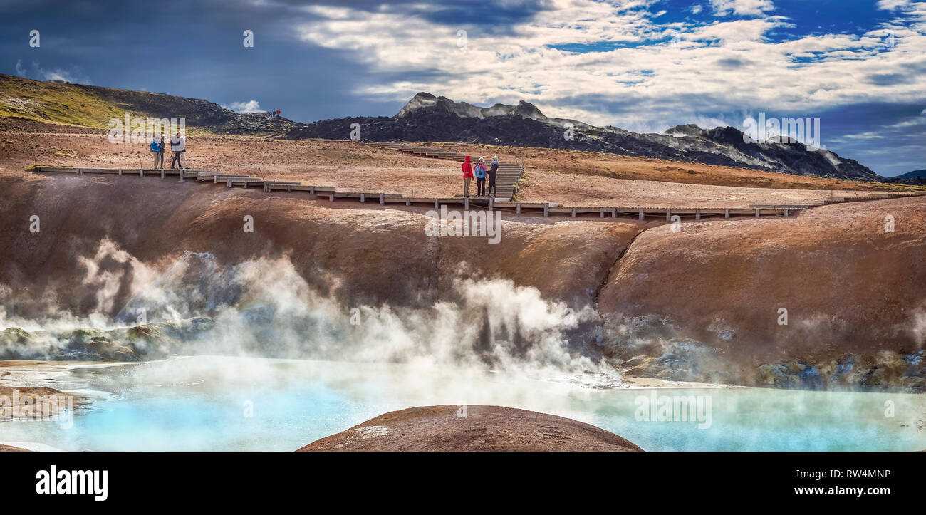 Leirhnukur hot spring area hi-res stock photography and images - Alamy