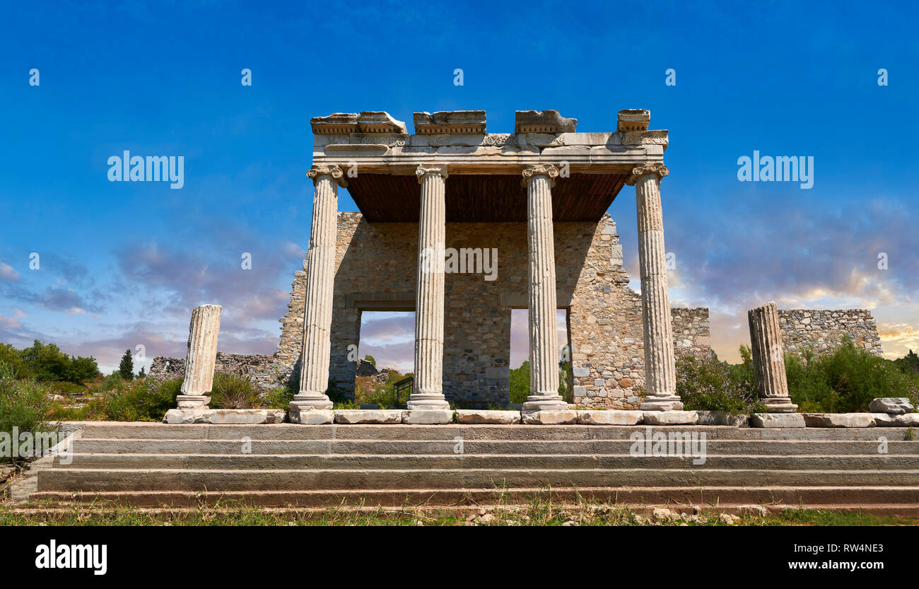 The Roman Ionic Stoa forms a colonnade 99 m long & 9 m high at the ...