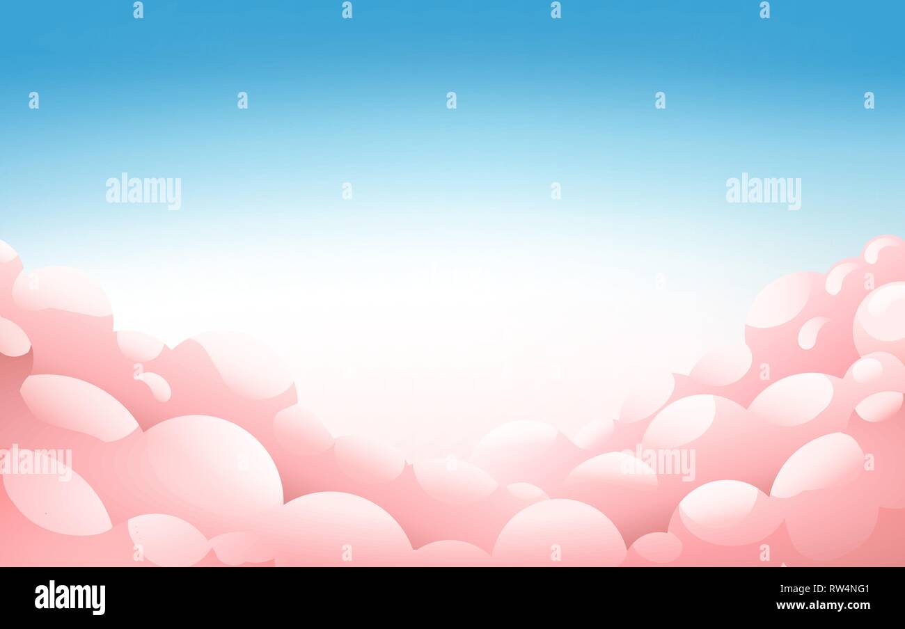 Beautiful pink color clouds Stock Vector Images - Alamy