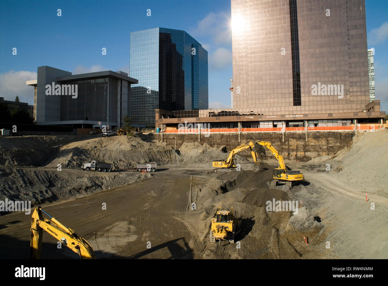 Construction site, Bellevue,Washington,State Stock Photo - Alamy