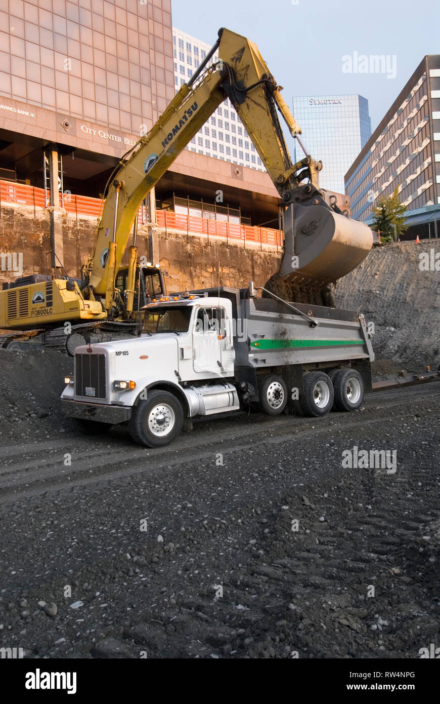 Construction site, Bellevue,Washington,State Stock Photo - Alamy