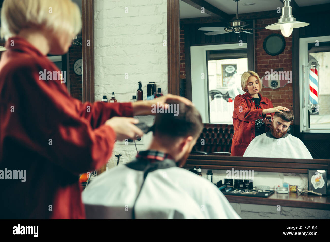 Retro Shaving Foam In Barber High Resolution Stock Photography and ...