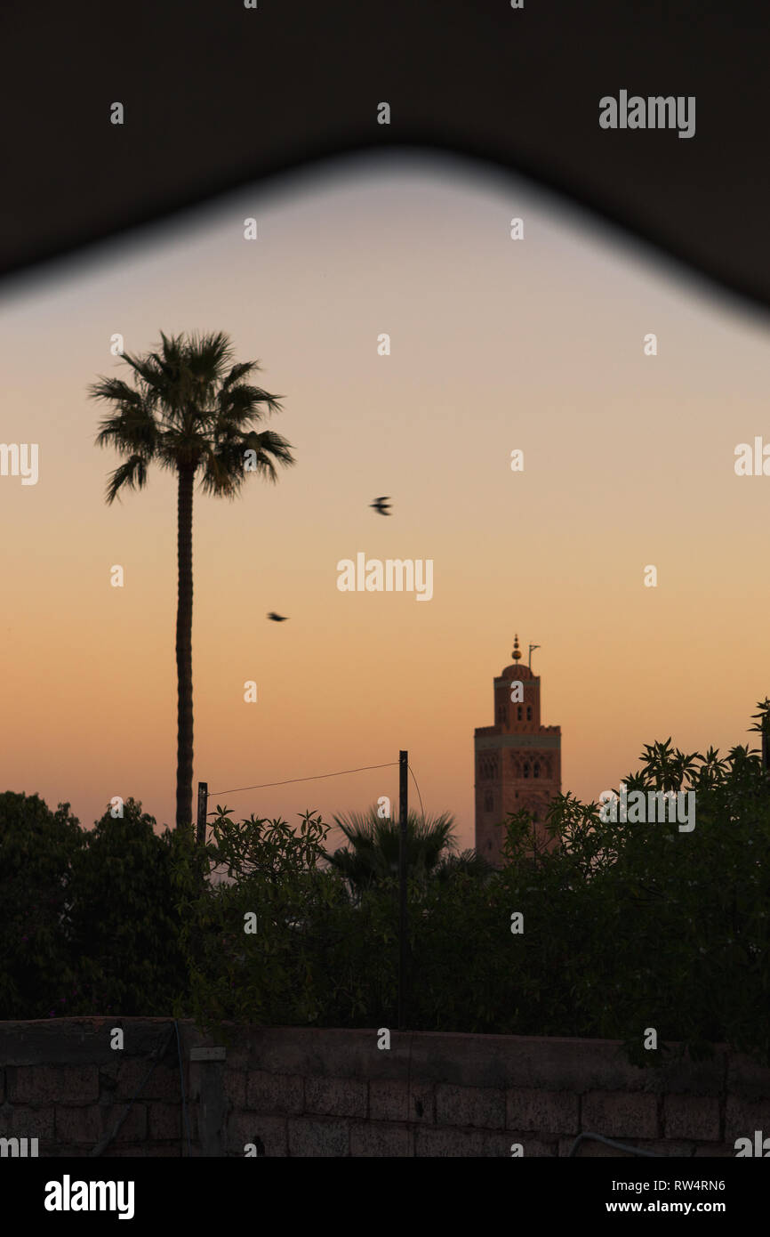 Sunrise above the roofs of marrakesh hi-res stock photography and ...