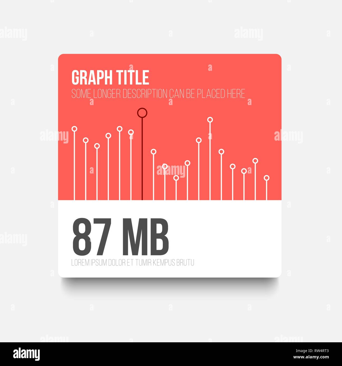 Vector flat user interface (UI) infographic template with simple ...