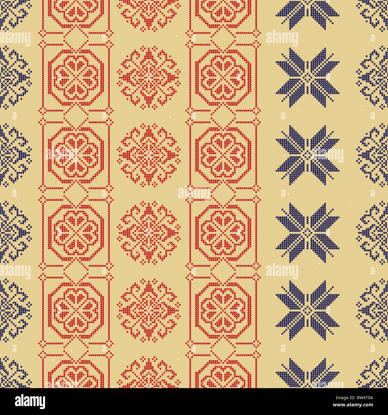 Traditional Norway Style Seamless Knitting Pattern. Abstract ethnic ...