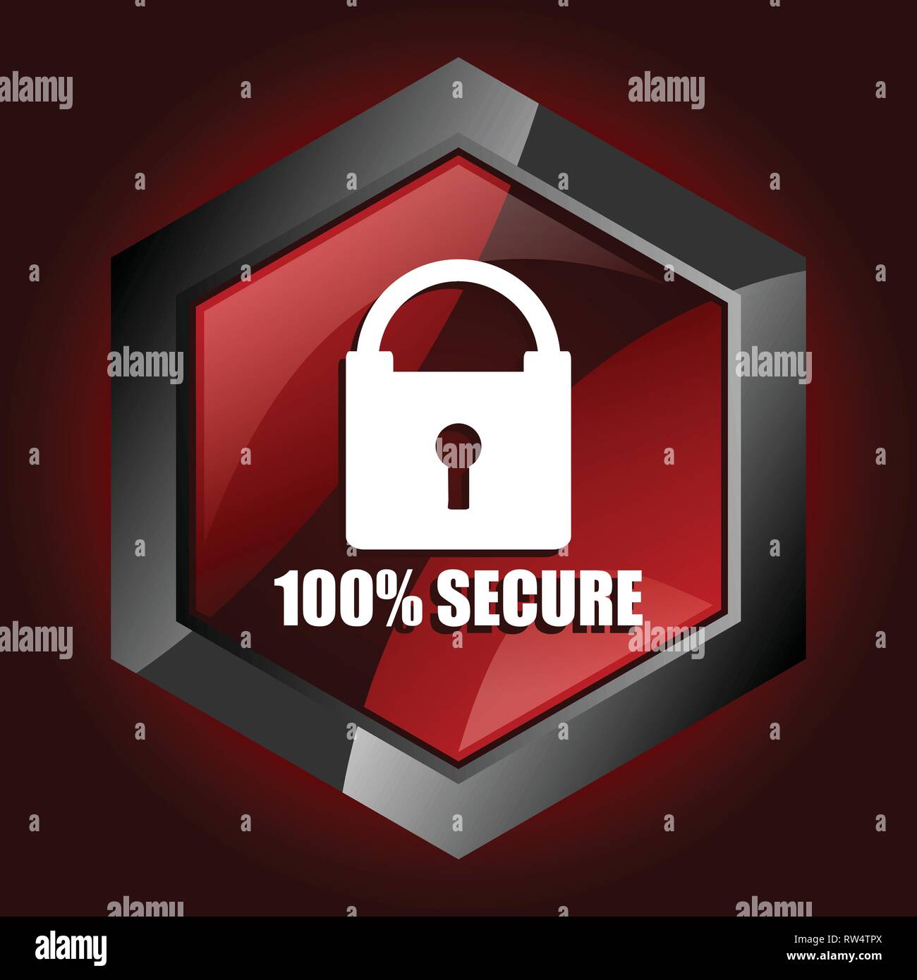 Icon red 100 secure hi-res stock photography and images - Alamy