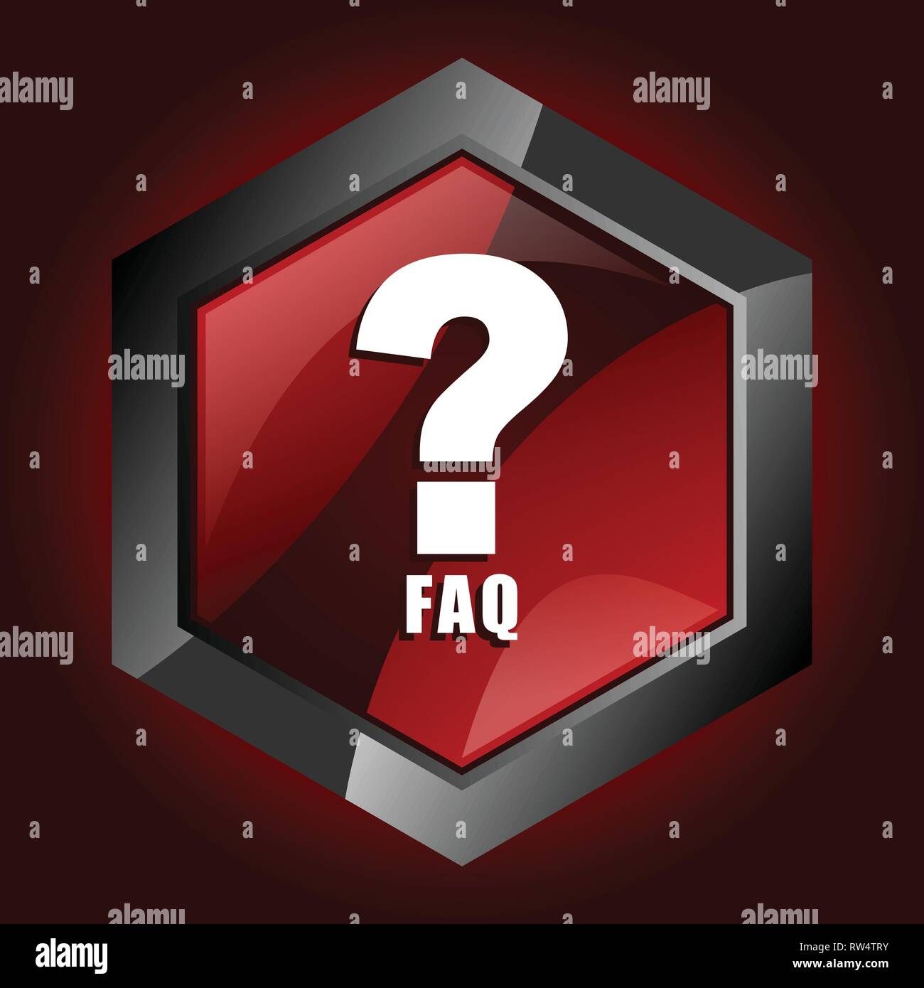 Faq hexagon Stock Vector Images - Alamy