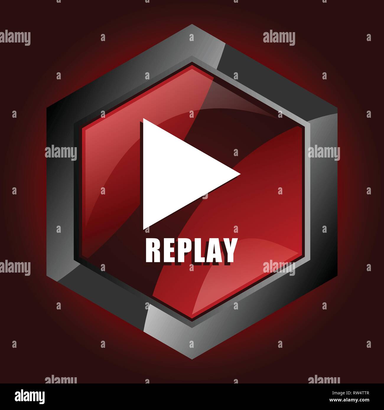 Replay button icon Stock Vector Images - Alamy