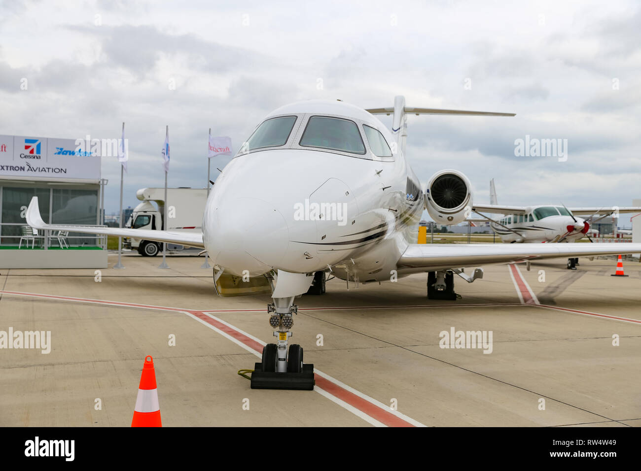 ISTANBUL, TURKEY - SEPTEMBER 30, 2018: Textron Aviation Cessna 700 ...