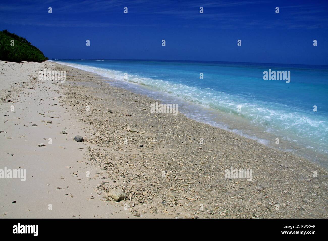 Lonely Beach on Ukulhas Island, Part of The Northern Ari Atoll ...