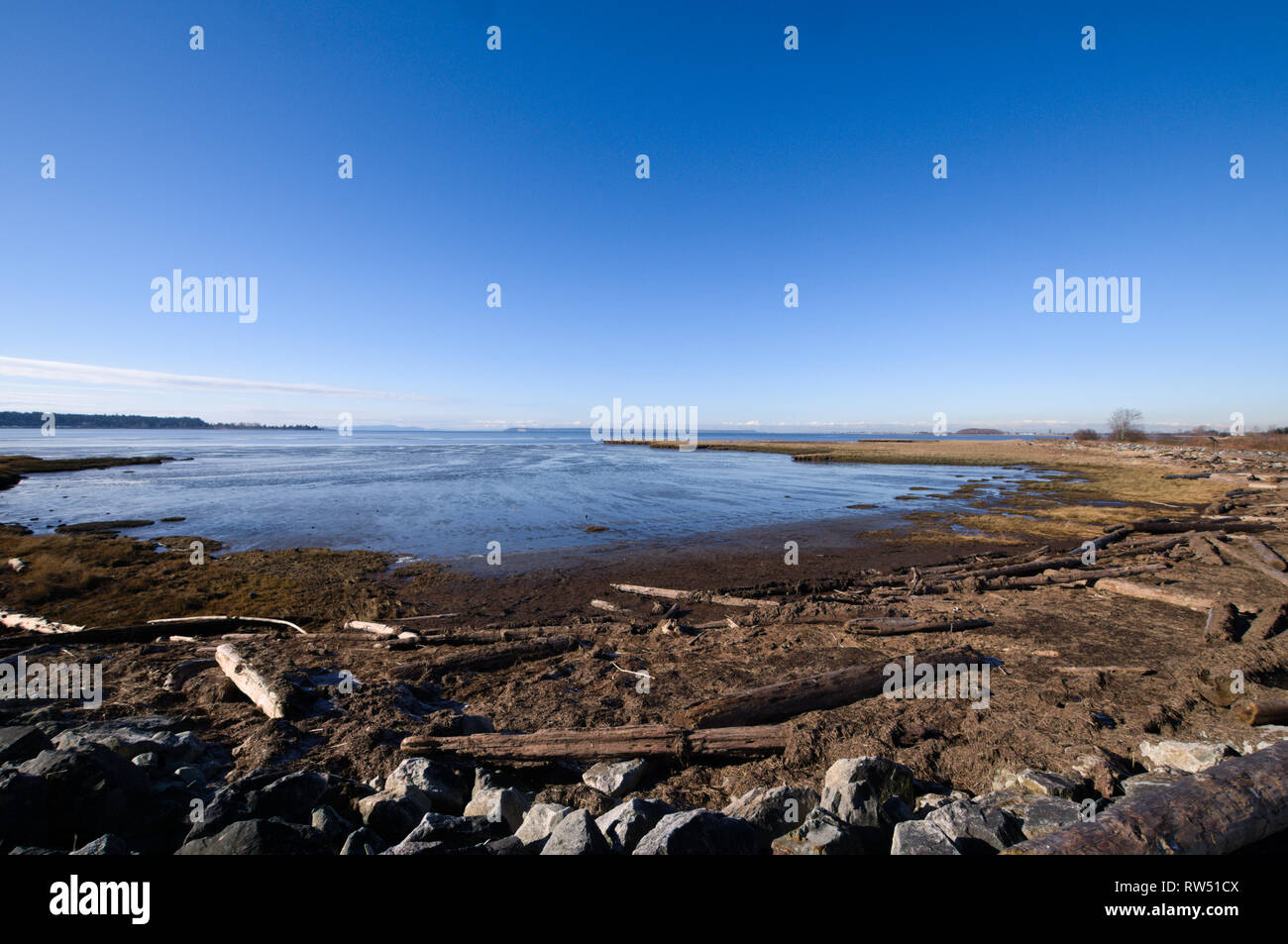 Beach at Mud Bay Park in Surrey, British Columbia, Canada Stock Photo ...