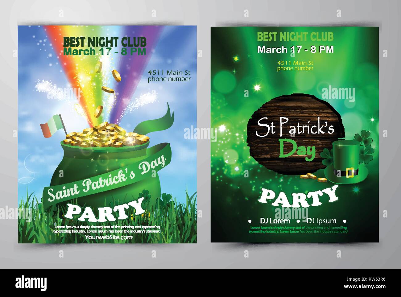 Vector St. Patrick s Day poster design template Stock Vector Image ...