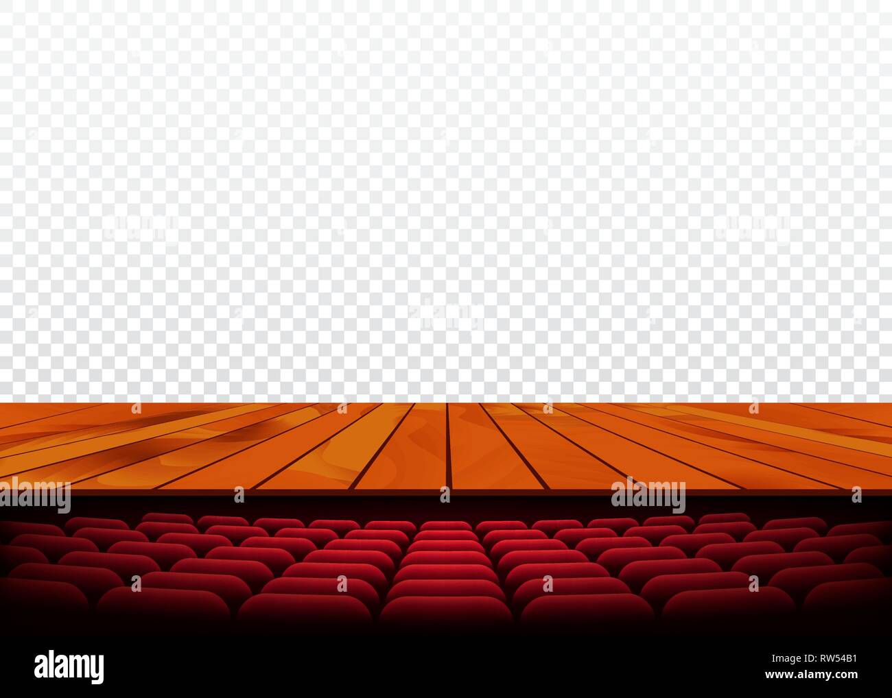 Theater or cinema stage with wooden floor and armchair. Vector Stock ...
