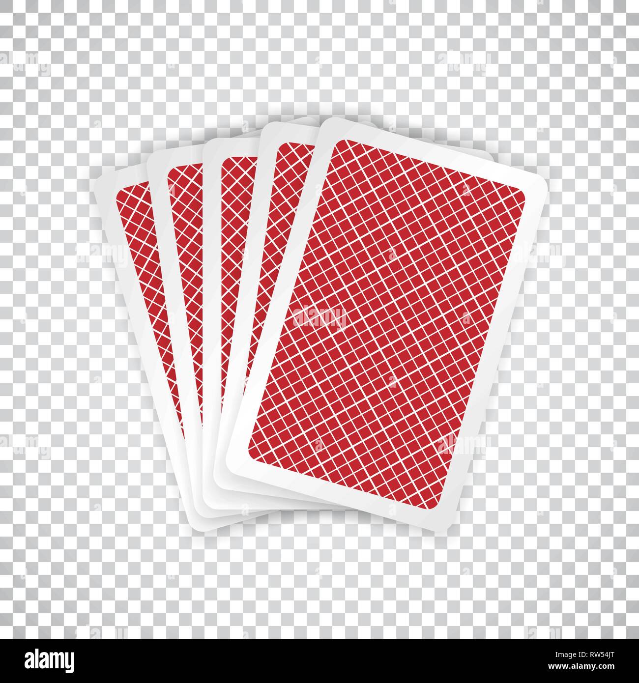 Five closed playing cards - playing cards vector illustration Stock ...