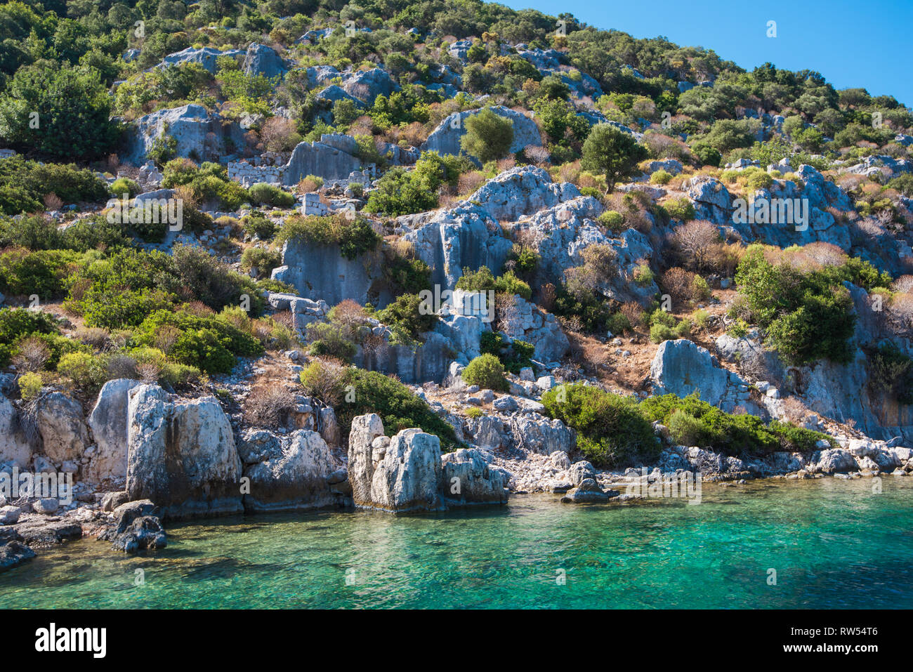 ancient city on the Kekova Stock Photo - Alamy
