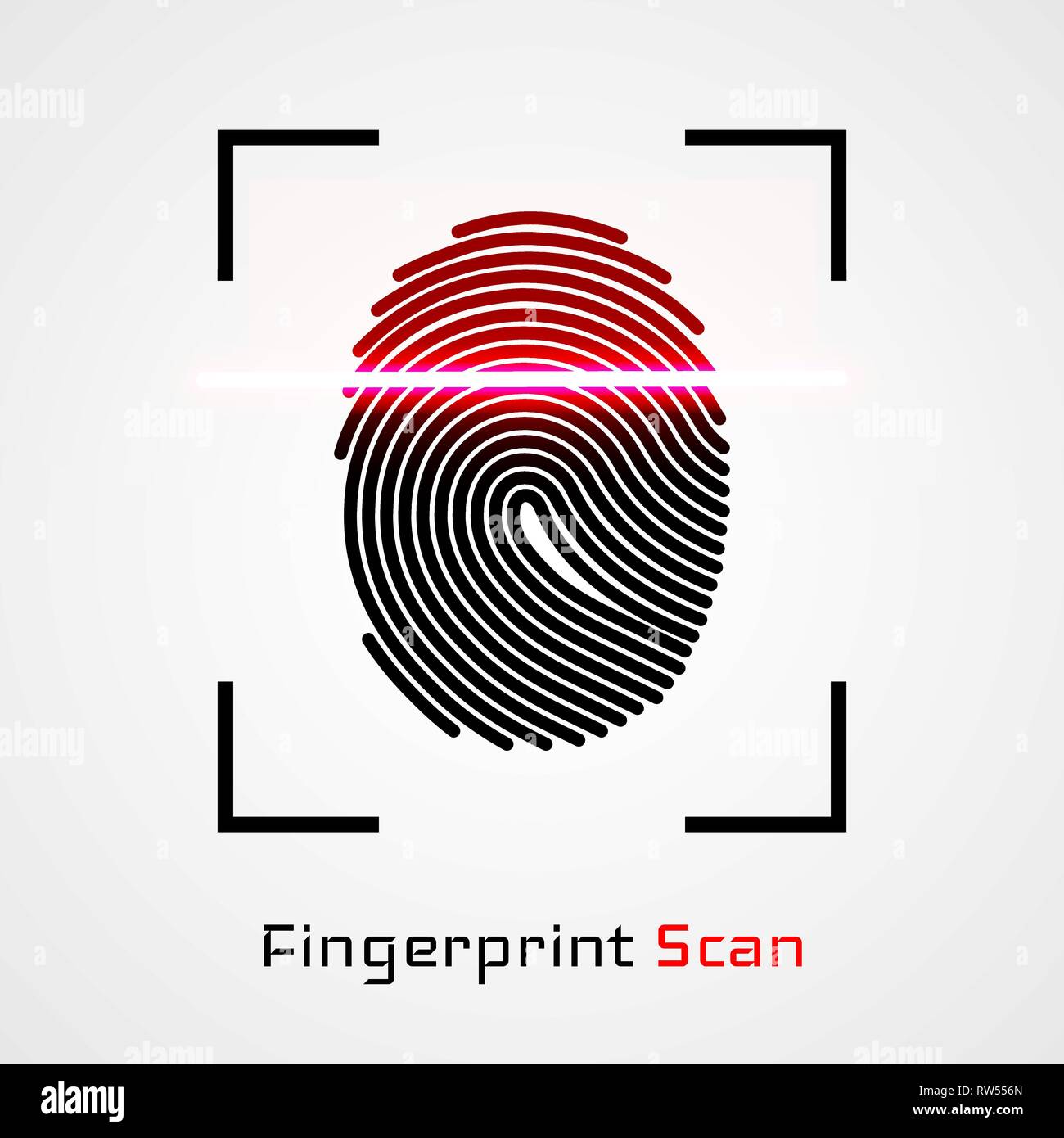 Finger-print Scanning Identification System. Biometric Authorization ...