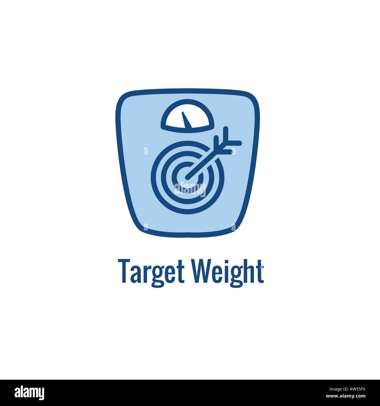 BMI / Body Mass Index Icon w image portraying weight balance Stock ...