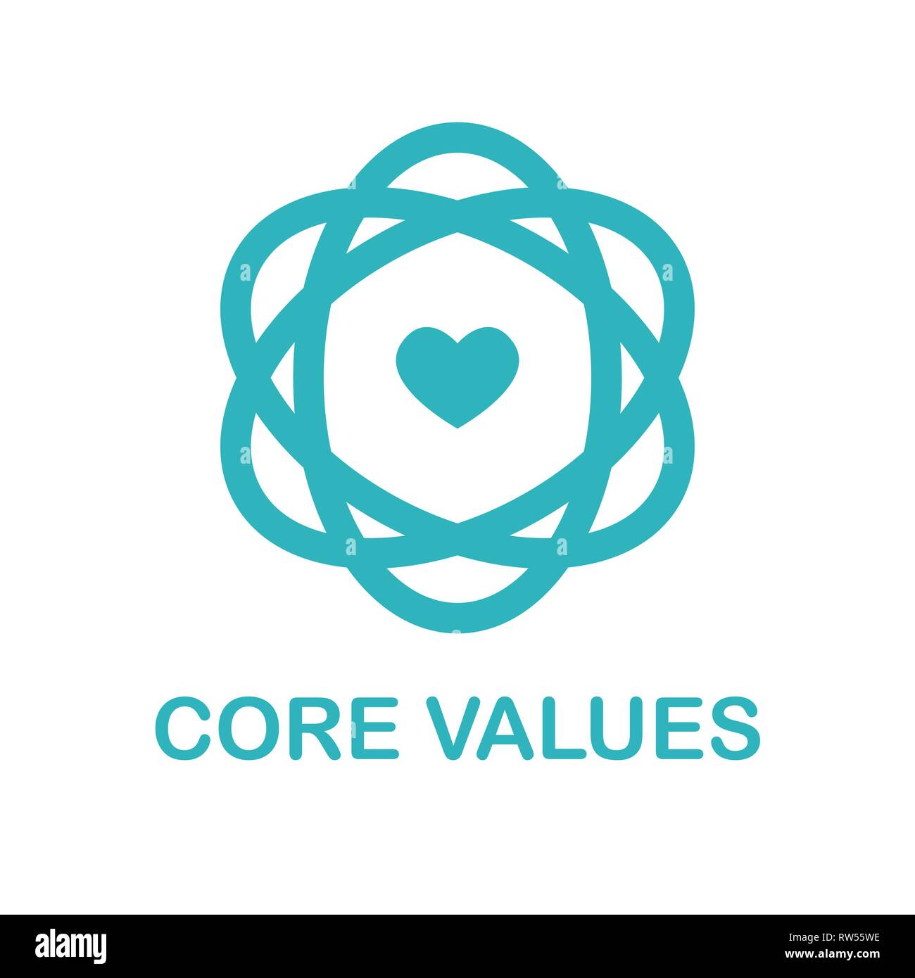 Core Values Outline / Line Icon Conveying Integrity & Purpose Stock Vector Image & Art - Alamy