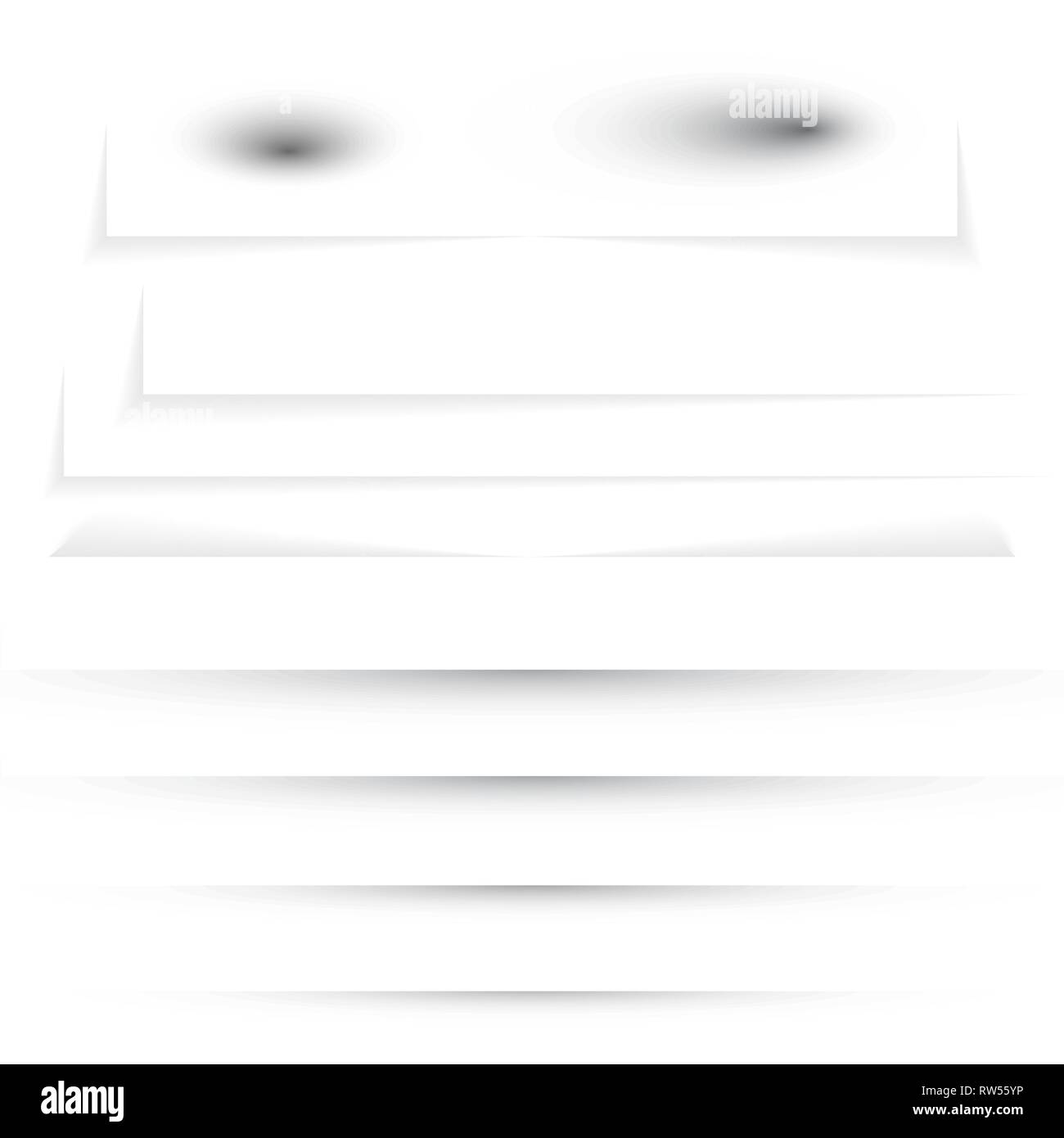 Transparent realistic paper shadow effect set. Web banner. Shade for ...