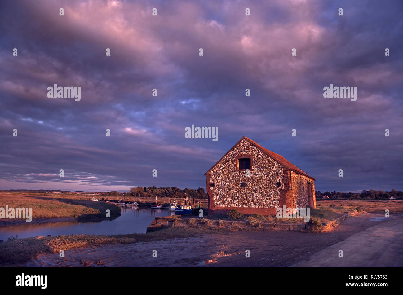 The pretty coastal village of Thornham Staithe near Hunstanton in ...