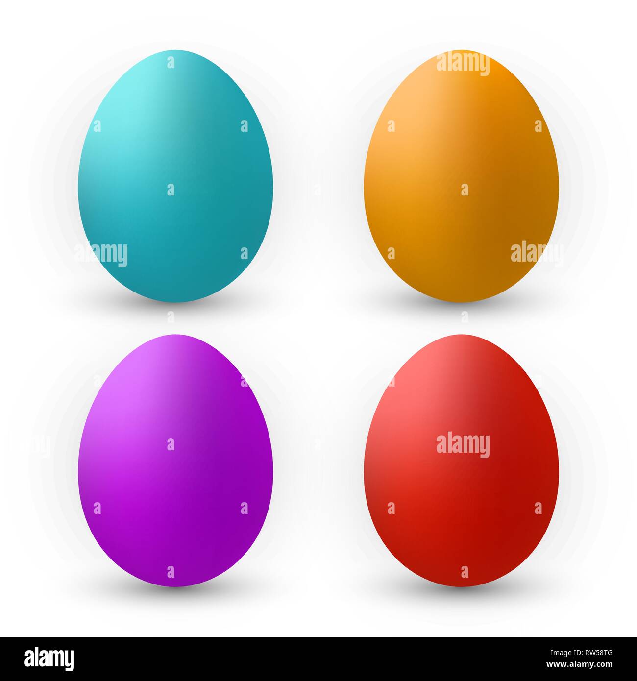 Color Eggs Collection With Gradient Mesh, design template, Vector ...