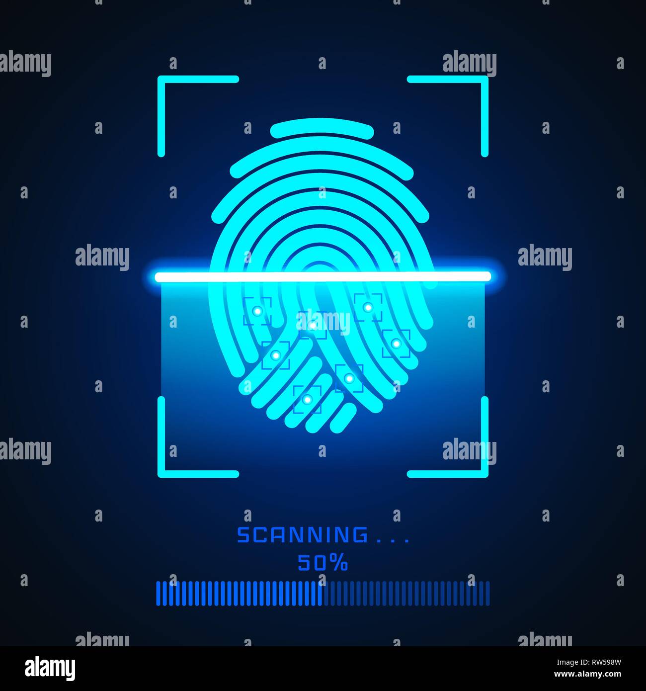 Finger Print Scanning Identification System Biometric Authorization