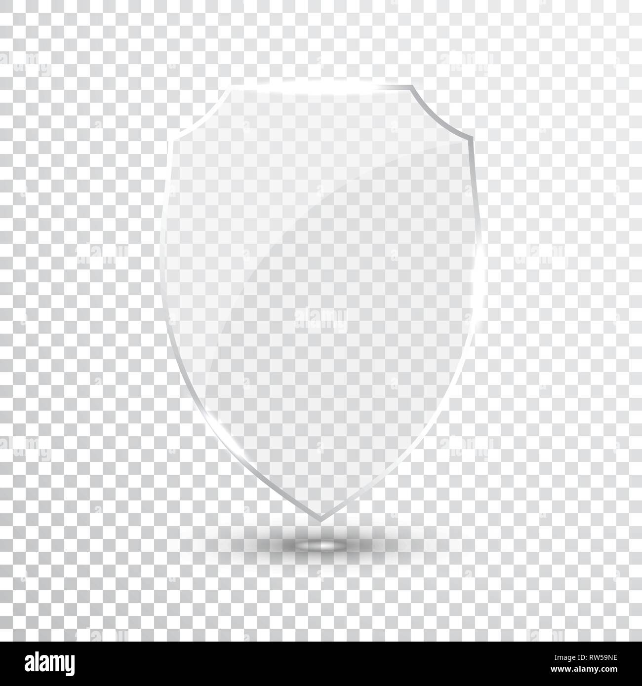 Transparent Shield. Safety Glass Badge Icon. Privacy Guard Banner ...
