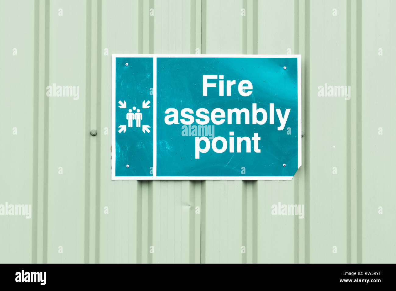 Fire Assembly Point Sign Green High Resolution Stock Photography and ...