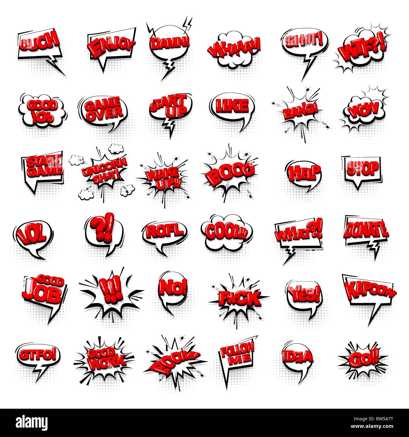 Comic text hi-res stock photography and images - Alamy