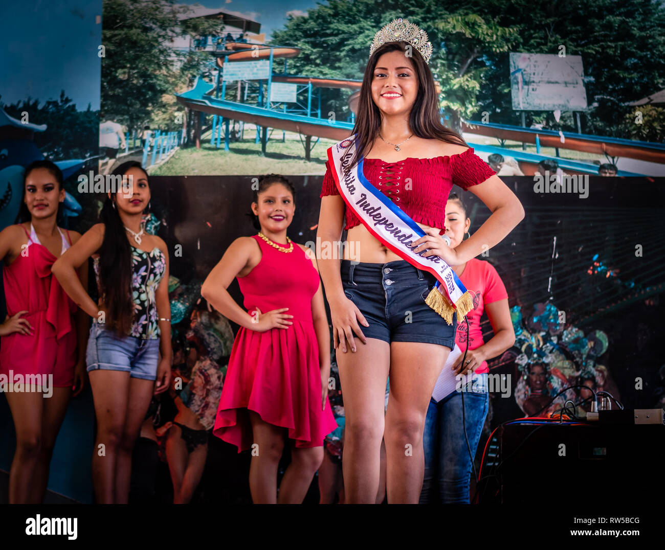 latin beauty pageant girl posing in Guatemala Stock Photo - Alamy