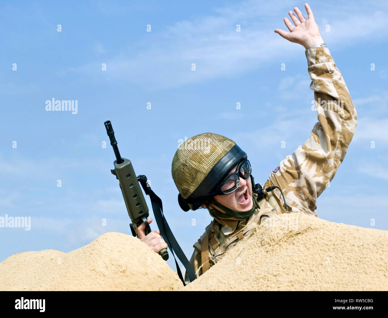 British Royal Commando in action Stock Photo - Alamy