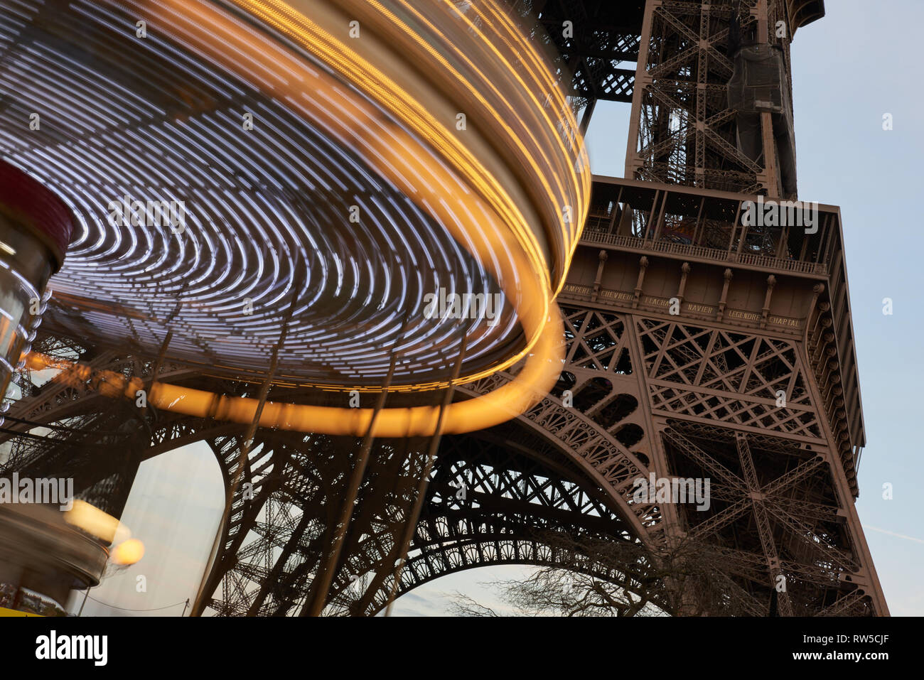 The most beautiful Eiffel Tower Carousel on the corner of the Pont d ...