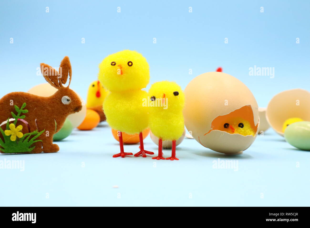 Colorful Funny Easter Composition Stock Photo - Alamy