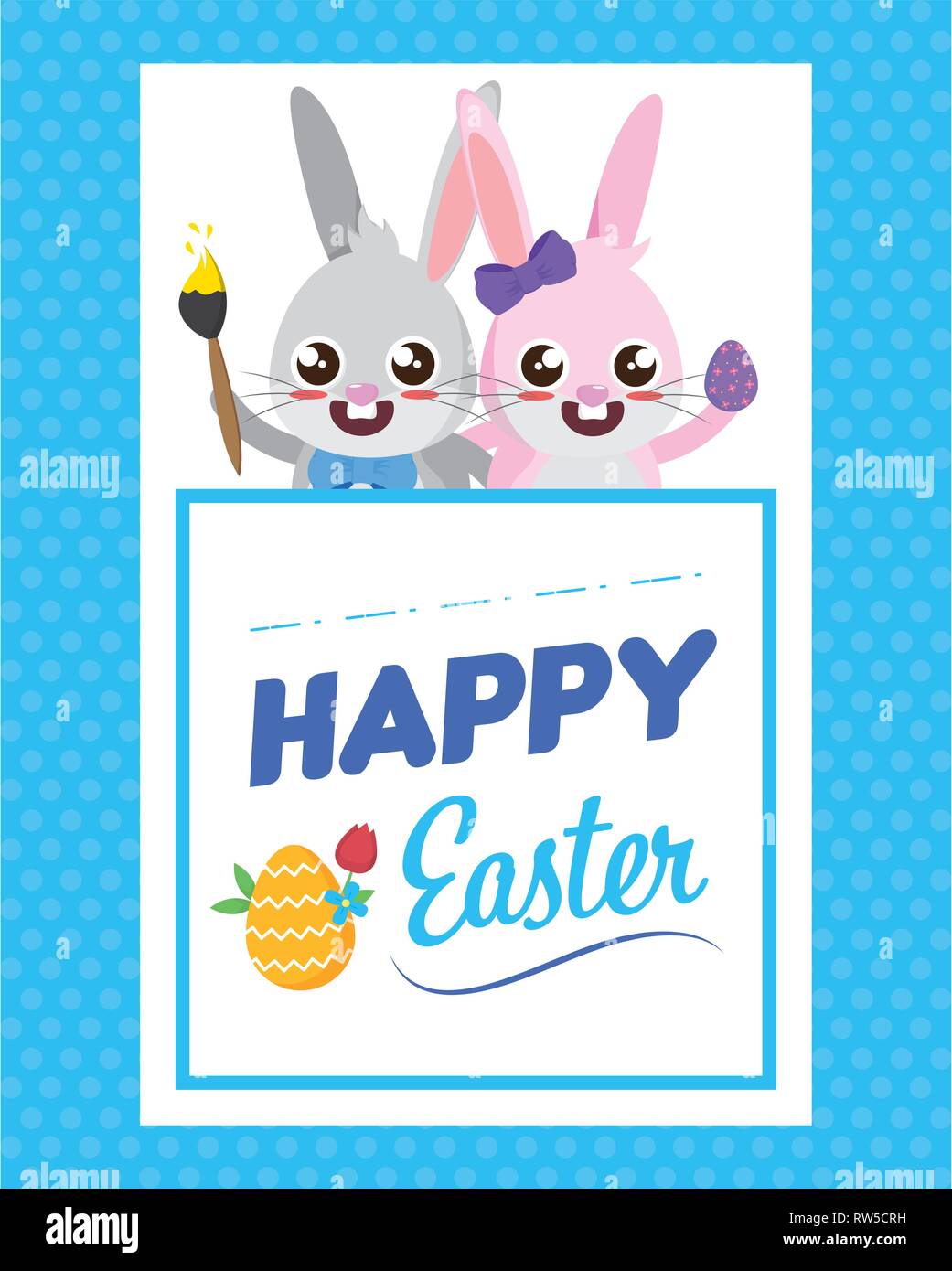 Green rabbits easter egg Stock Vector Images - Alamy