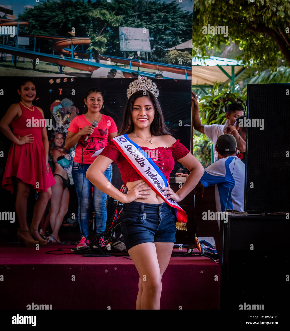 latin beauty pageant girl posing in Guatemala Stock Photo - Alamy