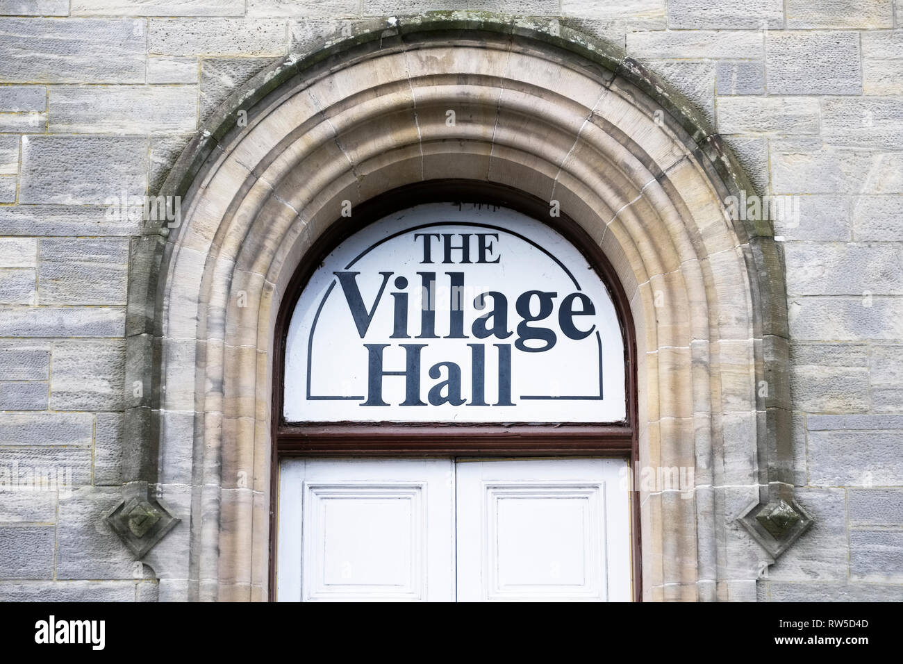 Village hall sign hi-res stock photography and images - Alamy