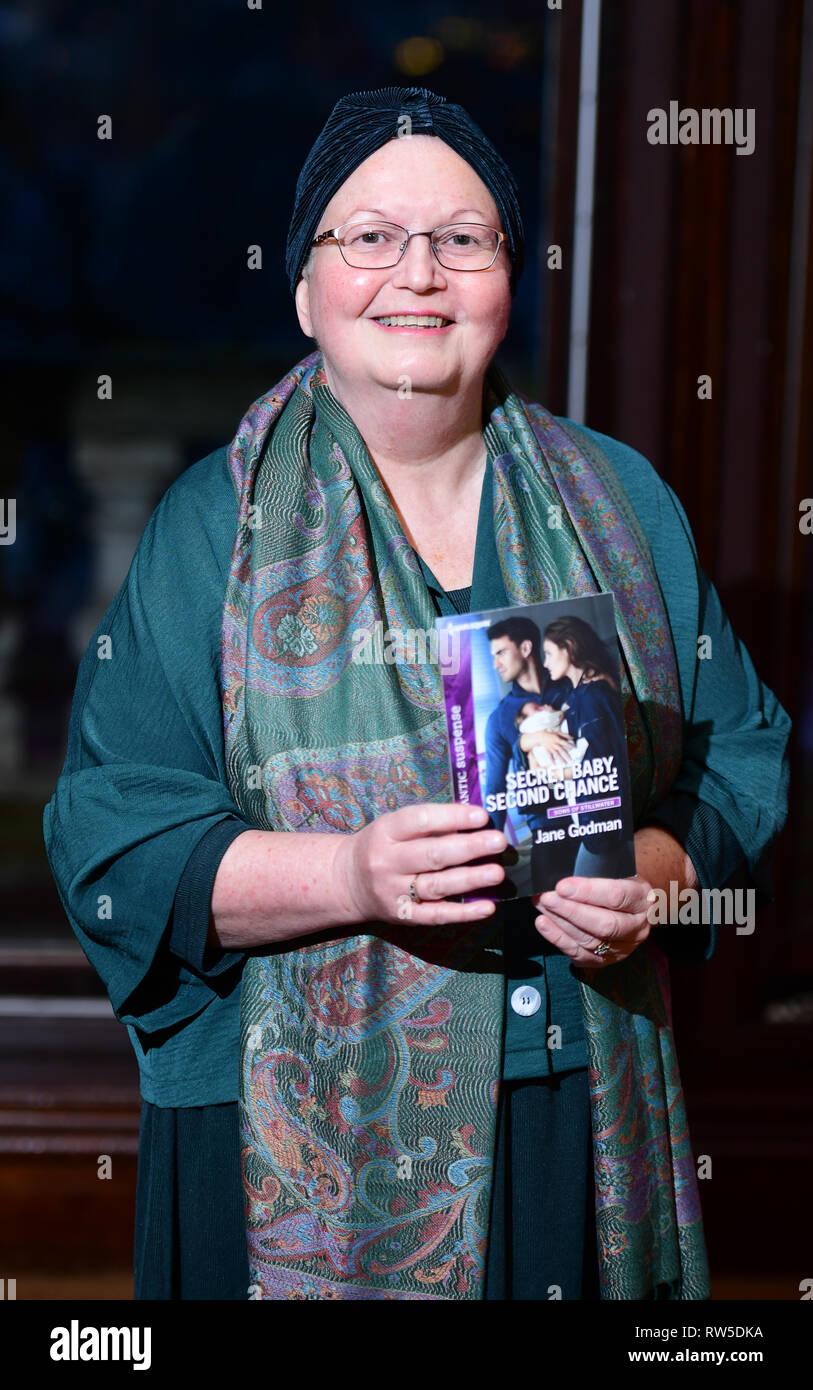 Jane Godman with the Shorter Romantic Novel Award and the Betty Neels ...