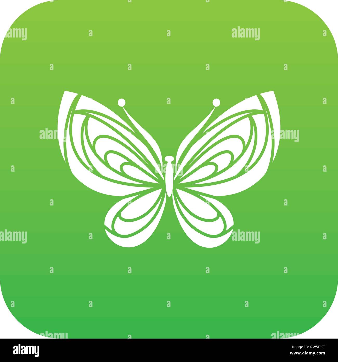 Beautiful butterfly icon green vector Stock Vector Image & Art - Alamy
