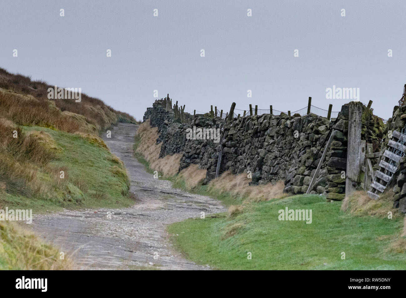 The Bronte Way, Leading to the Bronte Bridge and Falls on Haworth Moor ...