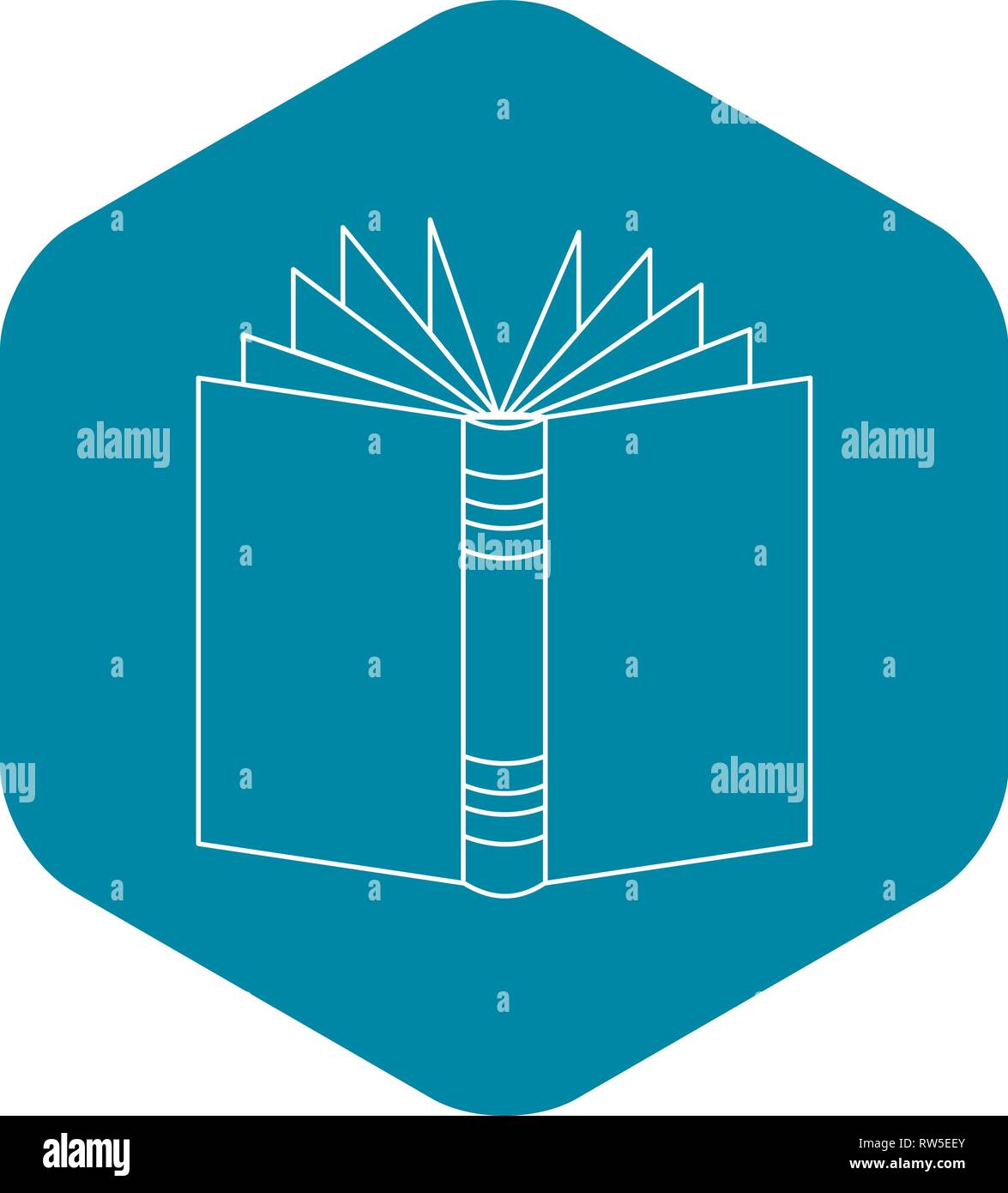 Open thick book icon, outline style Stock Vector Image & Art - Alamy