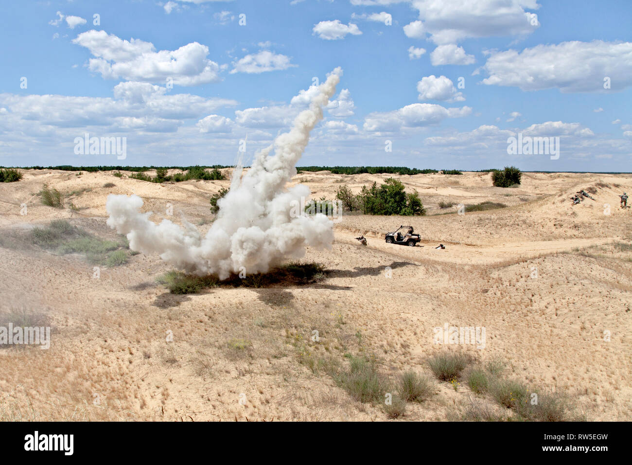 Explosion in the desert hi-res stock photography and images - Alamy