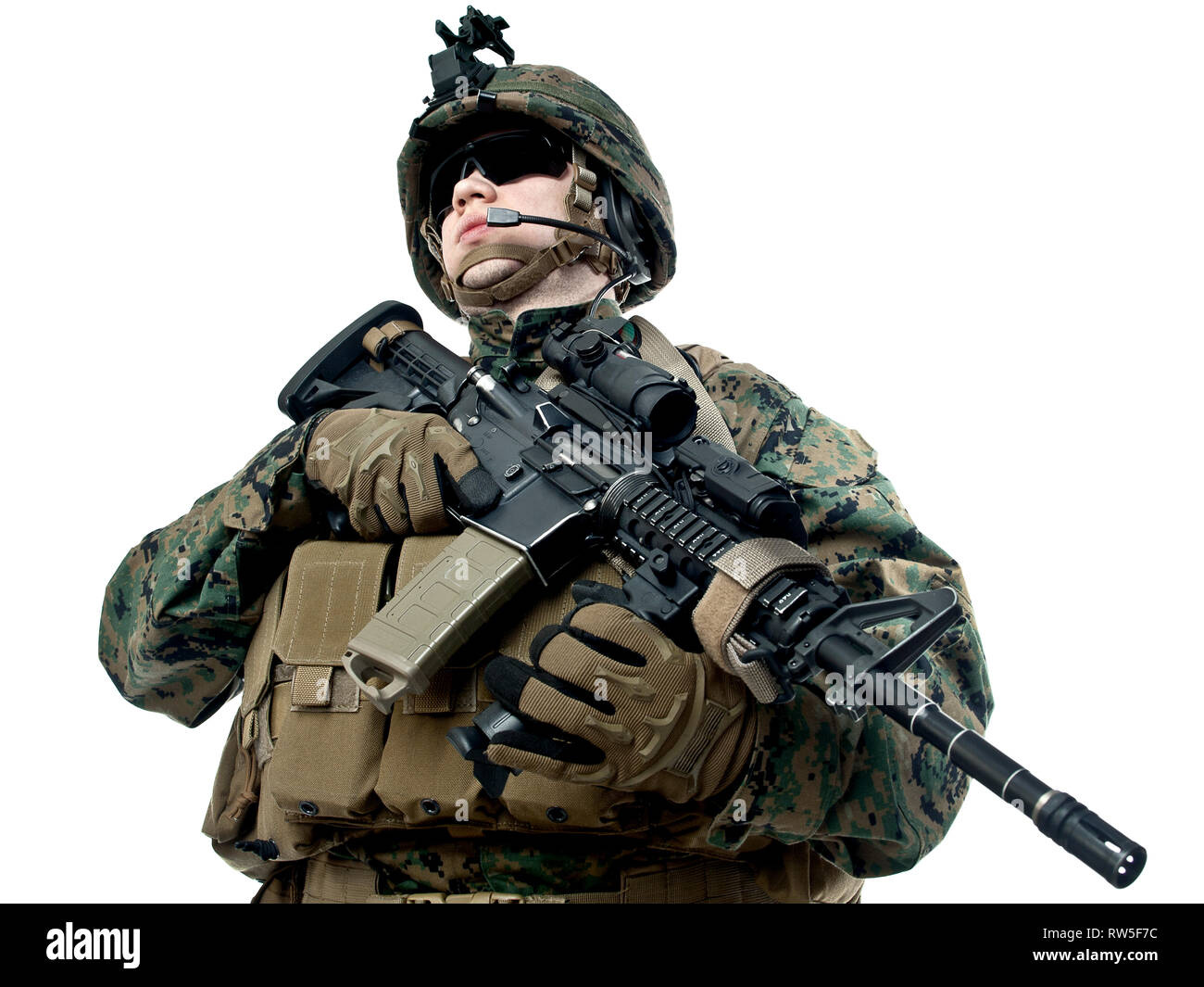 U.S. soldier with rifle Stock Photo - Alamy