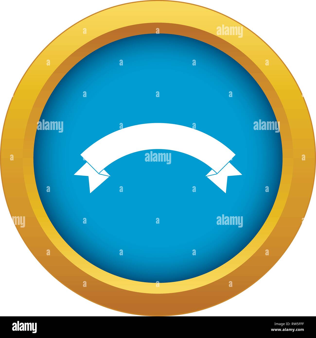 Banner ribbon icon blue vector isolated Stock Vector Image & Art - Alamy