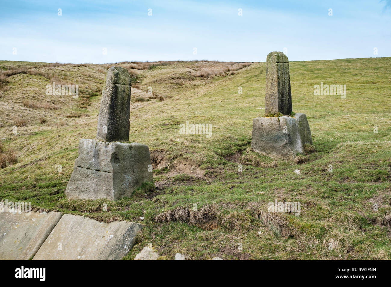 Abel Cross on the Calder Aire Link, near Pecket Well, Hebden Bridge, UK ...