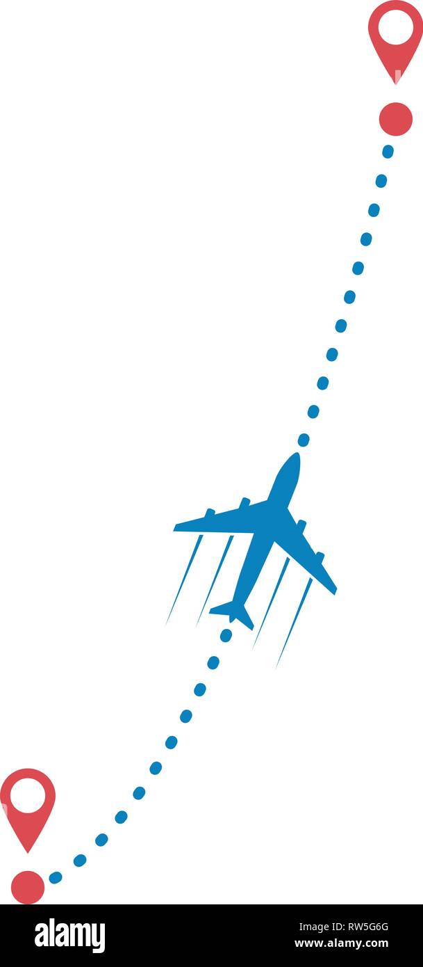 plane and its track Stock Vector Image & Art - Alamy