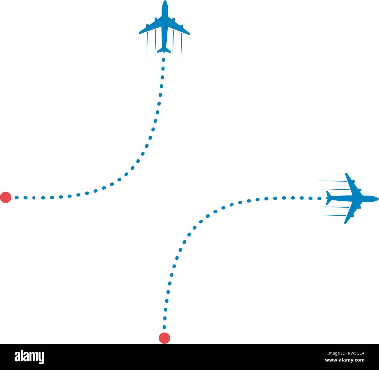 plane and its track Stock Vector Image & Art - Alamy